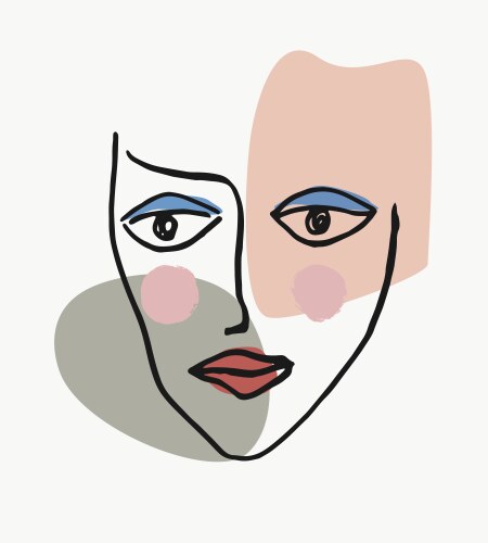 Abstract Face Vector Images (over 210,000)