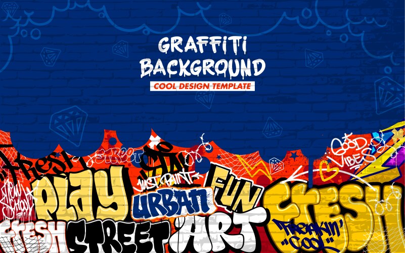 Graffiti background Royalty Free Vector Image - VectorStock