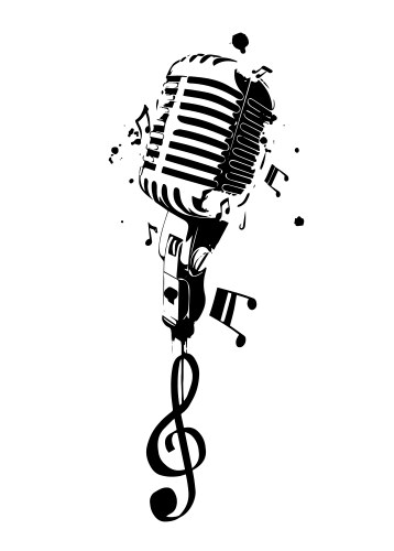 Microphone vintage style Royalty Free Vector Image