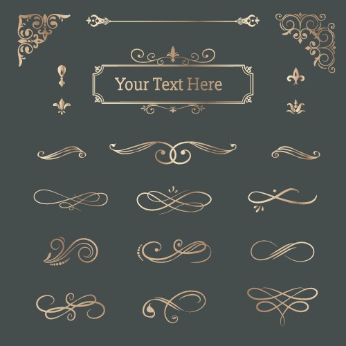 Decoration elements blackboard vintage Royalty Free Vector