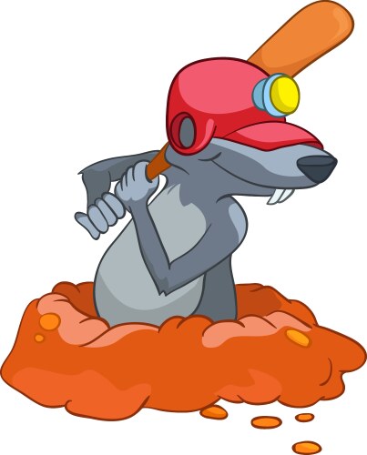 Cartoon funny groundhog Royalty Free Vector Image