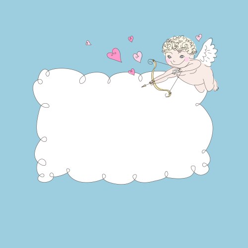 Cupid frame Royalty Free Vector Image - VectorStock