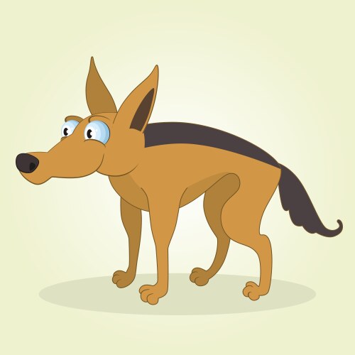 Cute jackal cartoon animal Royalty Free Vector Image