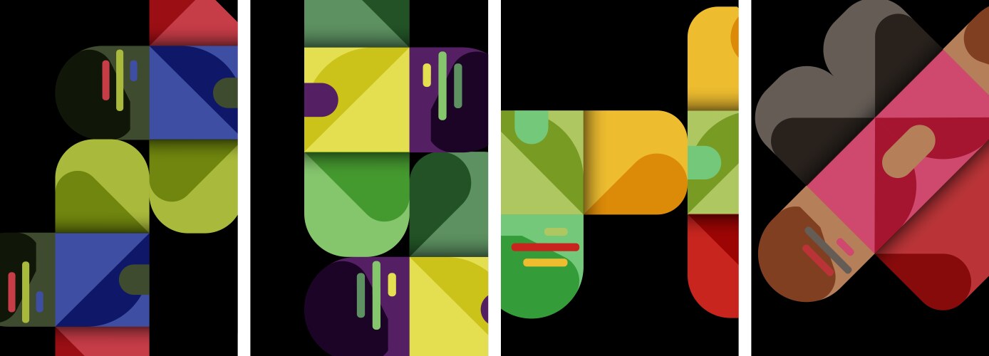 Balance movement geometric backgrounds poster Vector Image