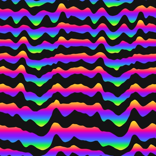 Wavy colourful gradient seamless pattern Vector Image