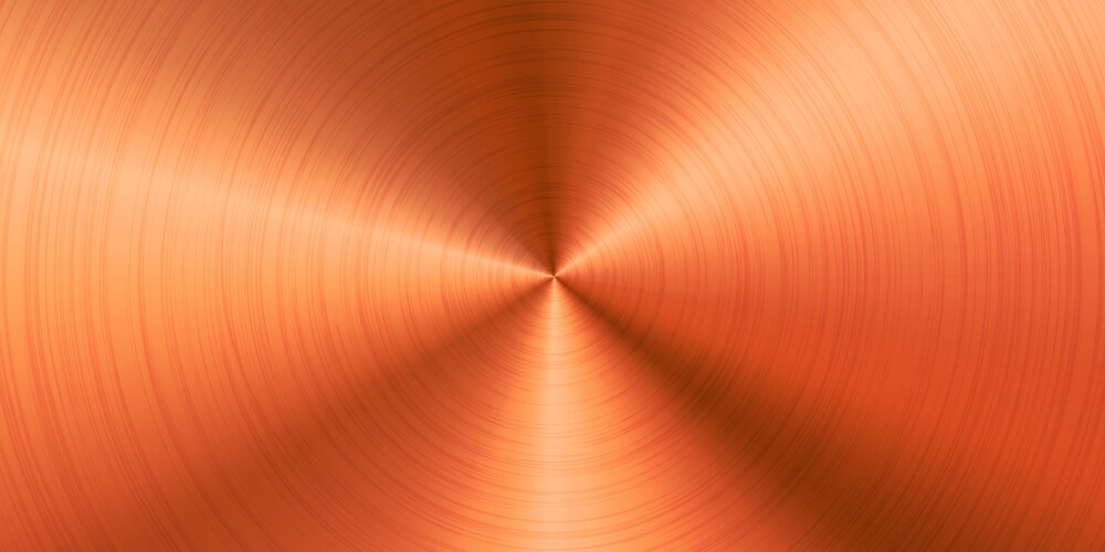 Realistic copper banner brushed stainless steel Vector Image