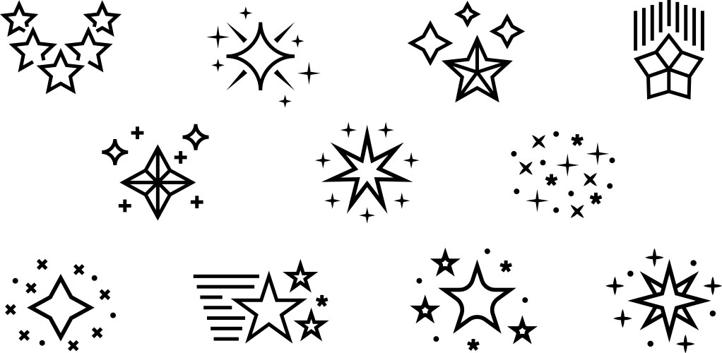 Stars Single Line Drawing Vector Images (over 2,300)