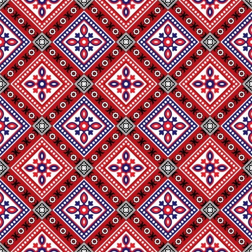 Ajrak Pattern Vector Images (36)
