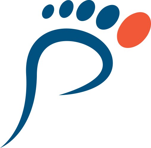 Foot podiatry logo template Royalty Free Vector Image