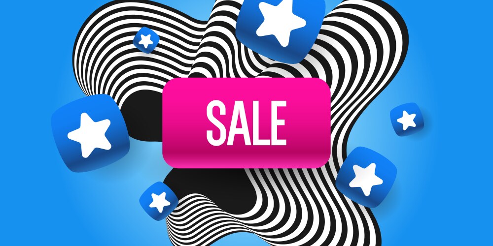 Poster sale bright abstract background Royalty Free Vector