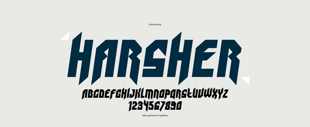 Bold and massive heavy geometric font for logo Vector Image