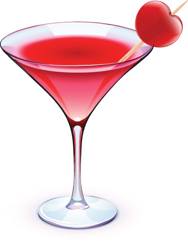 Sparkling Red Cocktail – Royalty-Free Vector | VectorStock