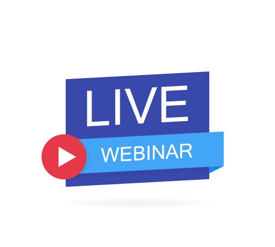 Live stream label modern web banner design Vector Image