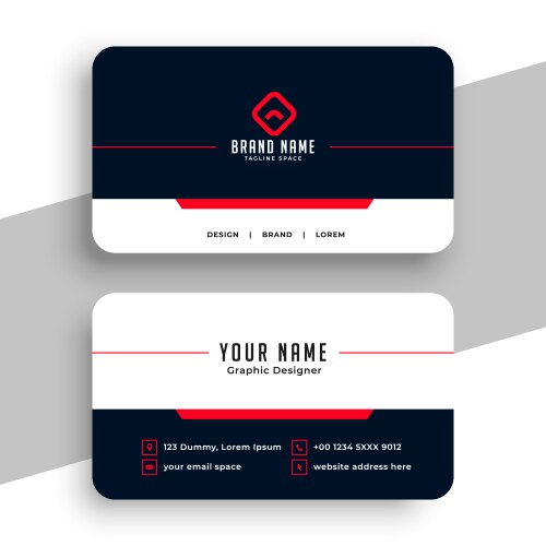 Modern business visiting card layout a ready Vector Image