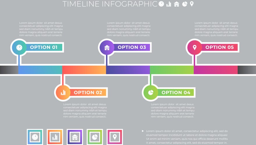 Timeline infographic Royalty Free Vector Image