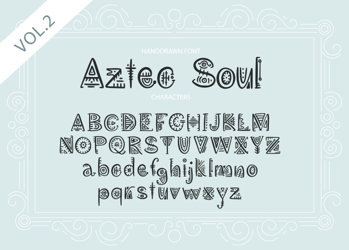 Aztec Font Vector Images (over 570)