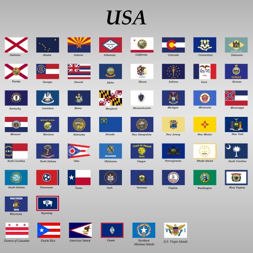 Set flags oceanian countries all oceania flag Vector Image