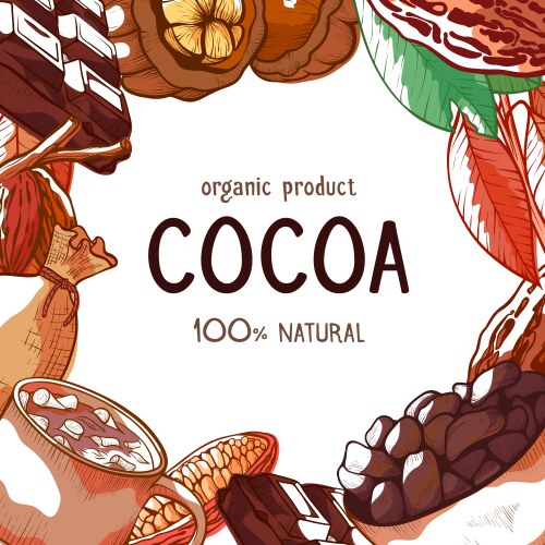 Cocoa bean design Royalty Free Vector Image - VectorStock