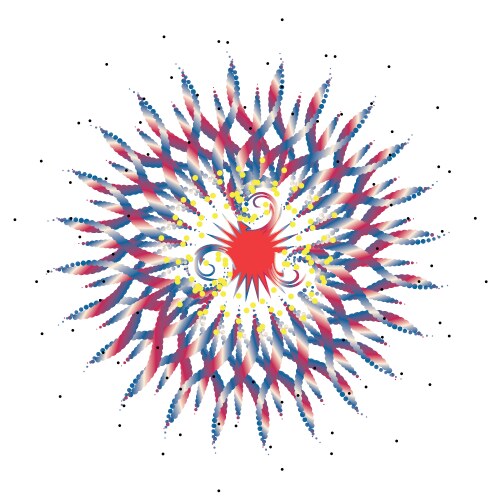 Create-dotted-spiral-vortex flower Royalty Free Vector Image