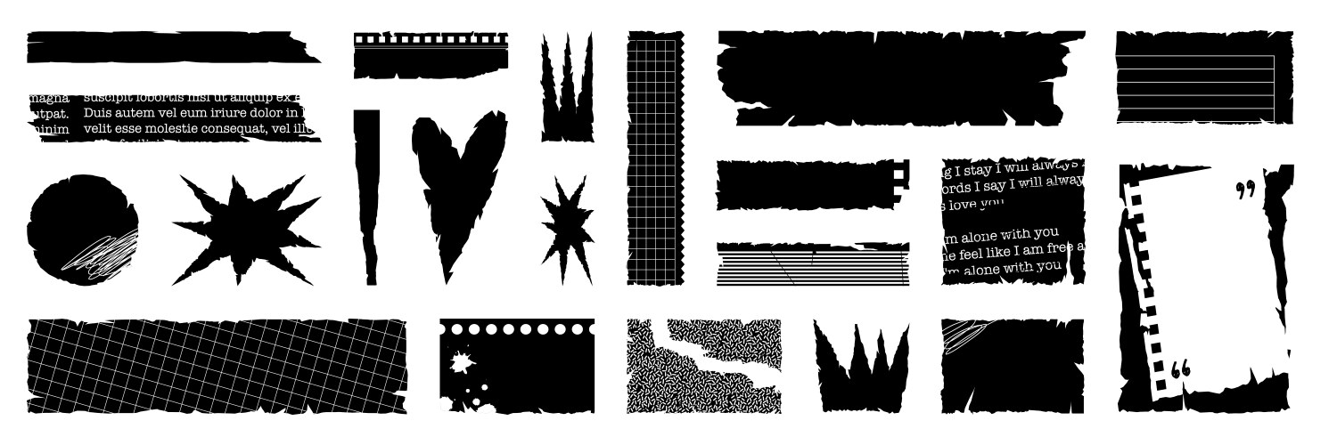 Black Paper Ripped Vector Images (over 5,800)