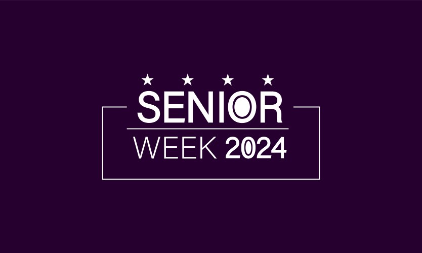 Modern and sophisticated senior week 2024 graphics