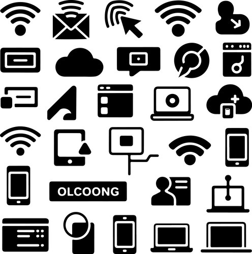 Communication Icons - Black & White – Royalty-Free Vector | VectorStock