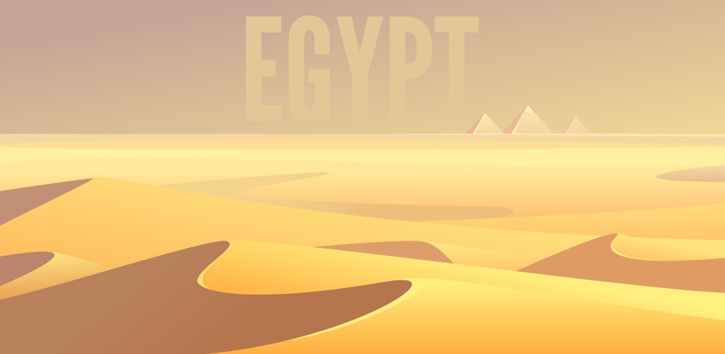 Egypt the great pyramids of giza Royalty Free Vector Image