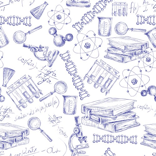 Science pattern physics or chemical experiment Vector Image