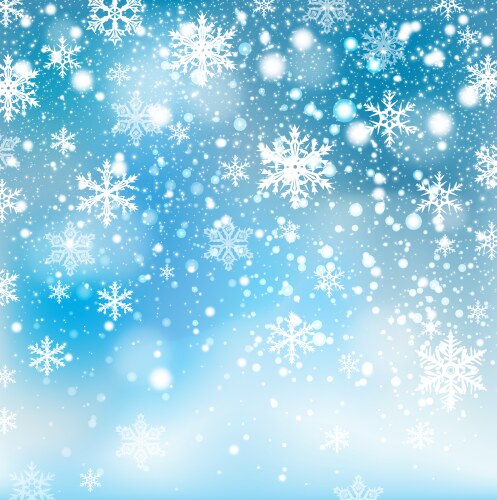 Falling snow frame corner pattern background Vector Image