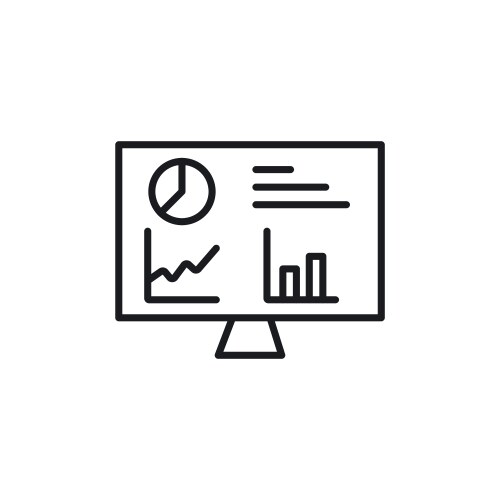 Admin dashboard icon symbol on white background Vector Image