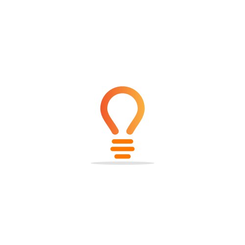 Electric light bulb logo Royalty Free Vector Image