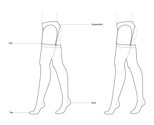 Nylon Feet Vector Images 43
