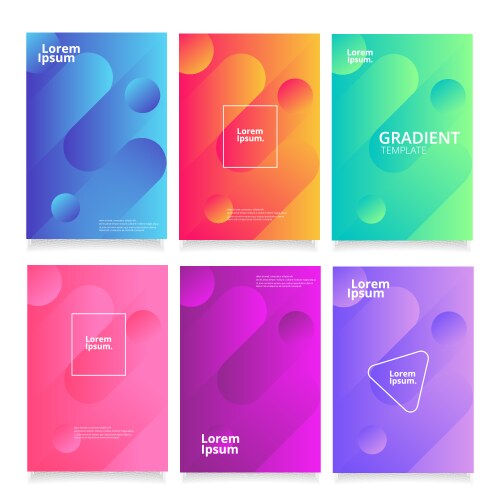Abstract cover set Royalty Free Vector Image - VectorStock