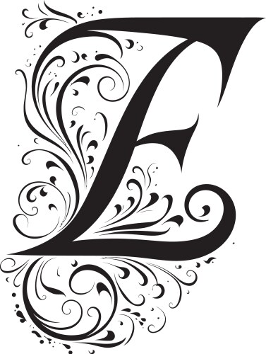 Ethereal elegance whimsical letter e font Vector Image
