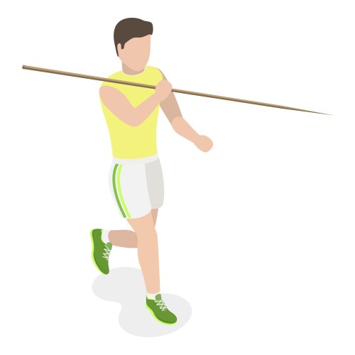 Man Throwing Javelin Vector Images Over 300