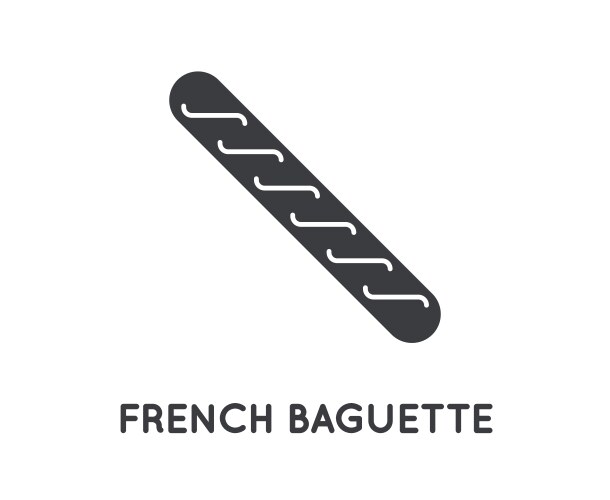 White bread sketch baguette bagel Royalty Free Vector Image