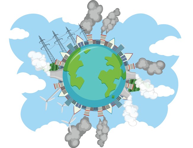 Earth pollution clipart Vector Images & Graphics for Commercial Use ...