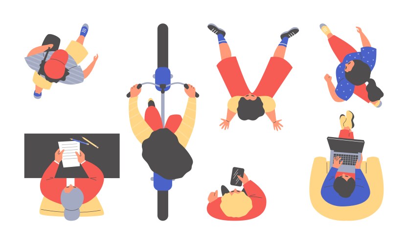 People Sitting Top View Vector Images (over 740)
