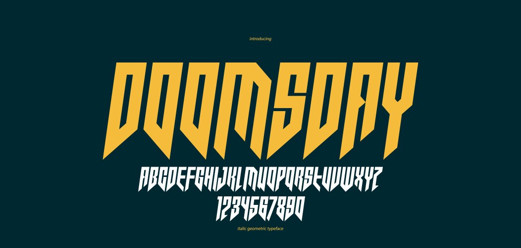 Sharp and bold gothic font for logo creation Vector Image