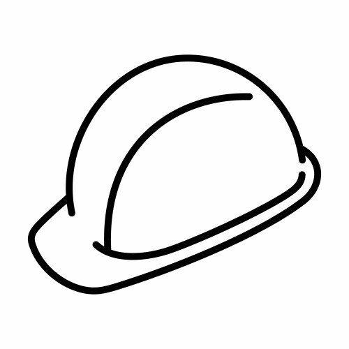 Hard hat outline Vector Images & Graphics for Commercial Use | VectorStock
