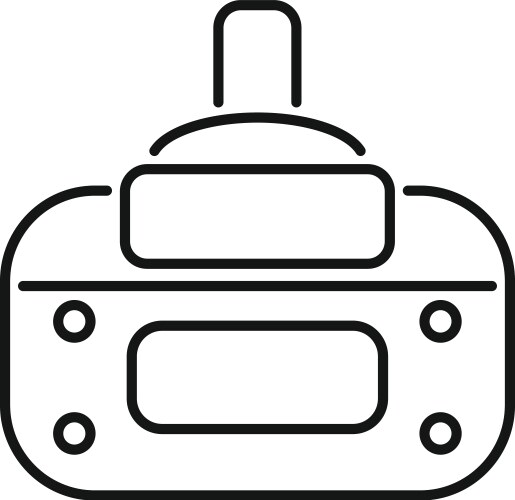 Radio remote control with antenna transmitting Vector Image