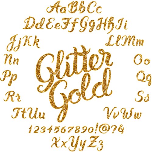 Handwritten alphabet stylish lettering font Vector Image