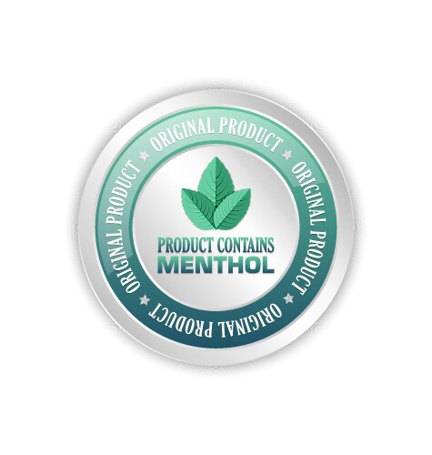 Menthol badge Royalty Free Vector Image - VectorStock
