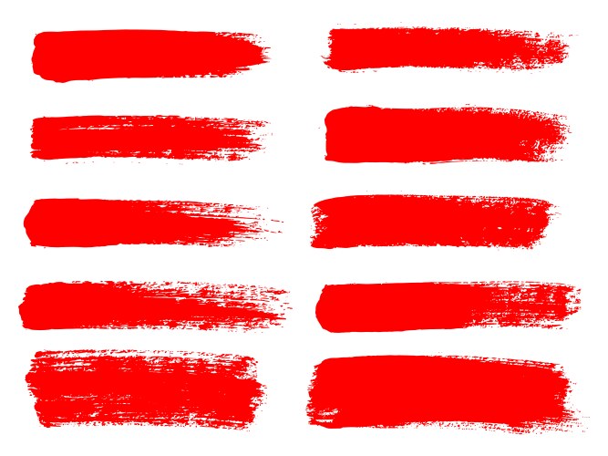 Red chalk paint ink brush stroke Royalty Free Vector Image