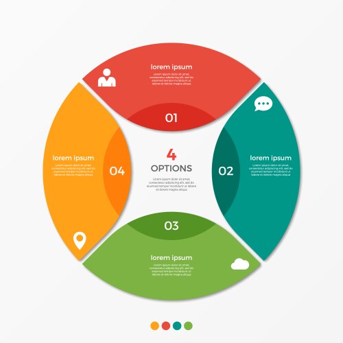 Circle chart infographic template Royalty Free Vector Image