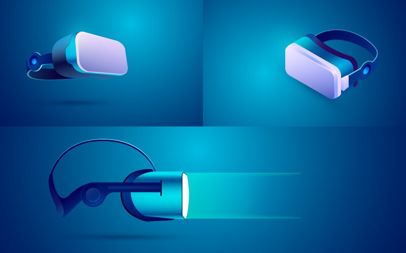 Virtual reality glasses vr interface technology Vector Image