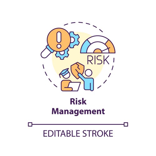 Chemical risk management soft blue concept icon Vector Image