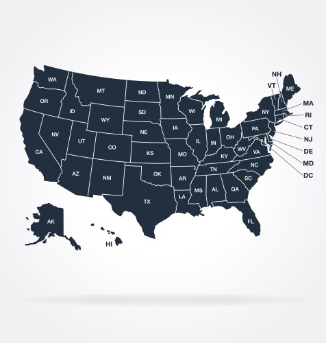 Map with States Outline Vector Images (over 110,000)