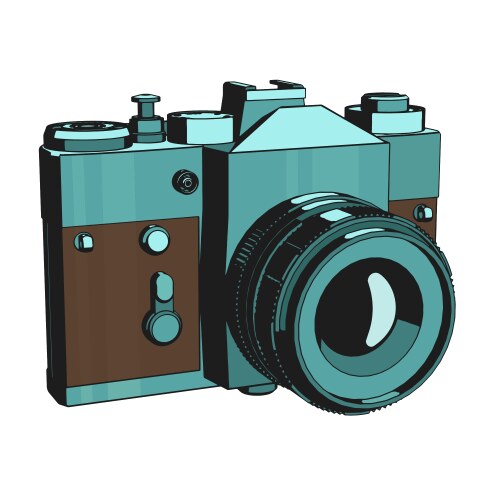 Vintage camera cartoon Royalty Free Vector Image