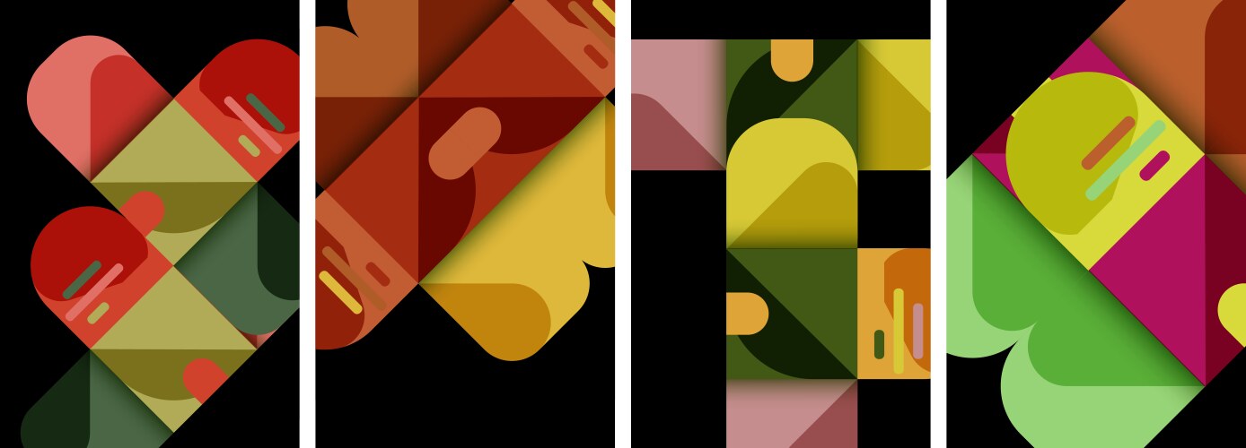 Balance movement geometric backgrounds poster Vector Image